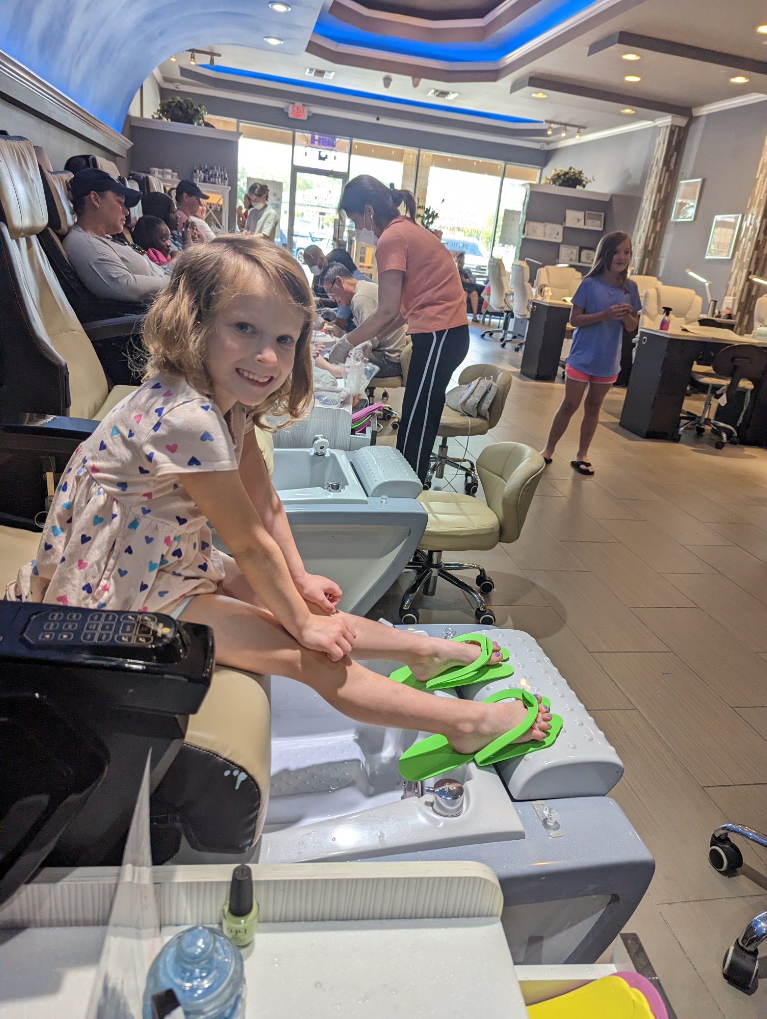 First Pedicure at the Salon - Pullen's Cozy Corner